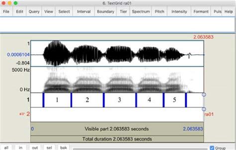 A Textgrid Window With Hand Labelled Segmentation Formantpro Generates