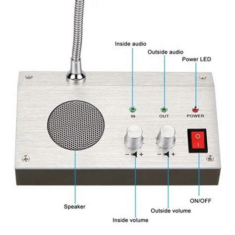 KVS Enterprises Electricity Window Speaker System Intercom System For Speaking At Piece