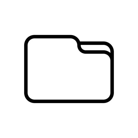 Folder Icon In Line Style Design Isolated On White Background Editable