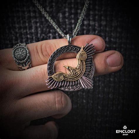 Guarding Raven Pendant Necklace Epic Loot Shop