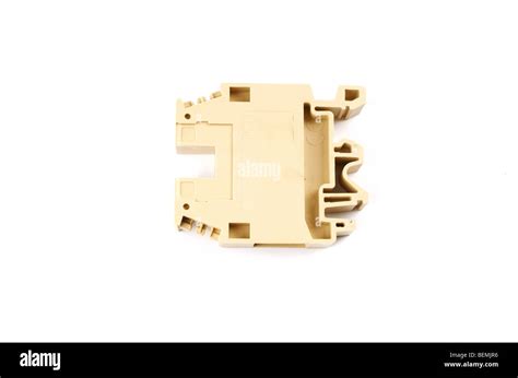 Industrial Terminal Block Clamp Isolated On White Background Stock Photo Alamy