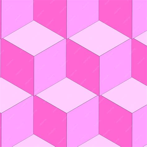 Premium Vector Vector Illustration Pink Cube Pattern
