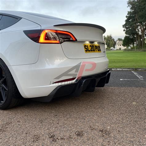 Tesla Model 3 Carbon Fibre Rear Diffuser Automotive Passion Uk