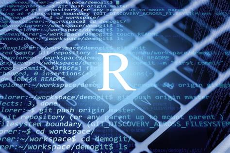 Premium Photo R Programming Language Inscription Against Laptop Computer And Code Background