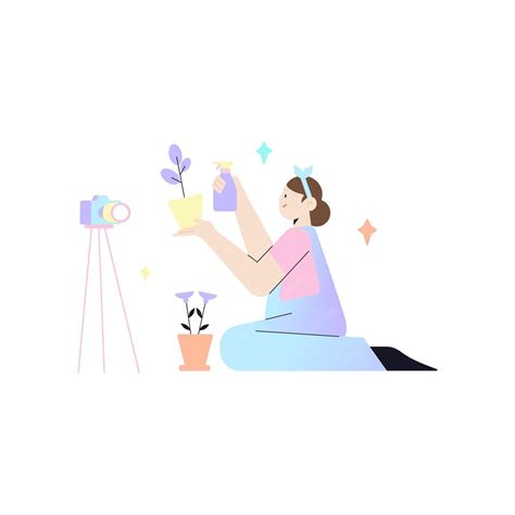 Premium Vector Influencer Illustrations For Social Media Visual Appearances