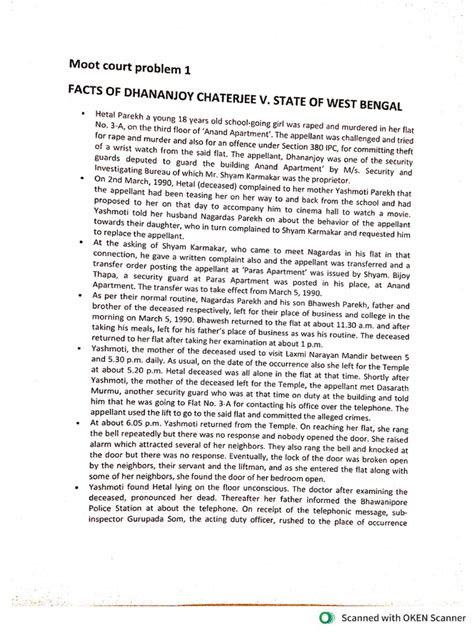 Moot Court Problem 1 Pdf