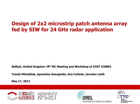 Pdf Design Of 2x2 Microstrip Patch Antenna Array Fed By Siw