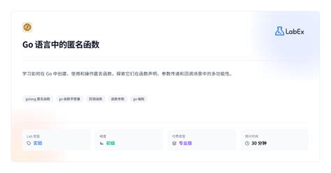 Go 语言中的匿名函数 Labex