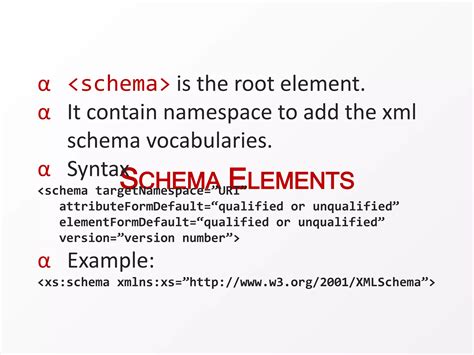 xml schema structure ppt