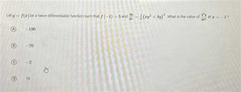 solved let y f x be a twice differentiable function such