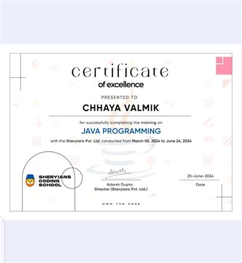 Java Certification Programming Continuouslearning Chhaya Valmik