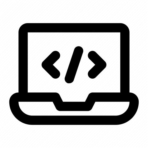 coding programming development code laptop icon download on iconfinder