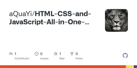 GitHub AQuaYi HTML CSS And JavaScript All In One 3rd Edition