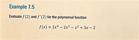 Solved Example 7 5evaluate F 2 ﻿and F 2 ﻿for The