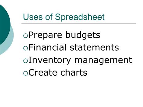 Excel Terms Ppt Pdf