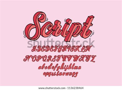 Hand Drawn Cursivescript Typography Design Vectorillustration Stock