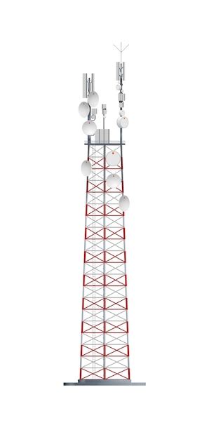 Premium Vector Mobile Telecommunication Tower Network Technology