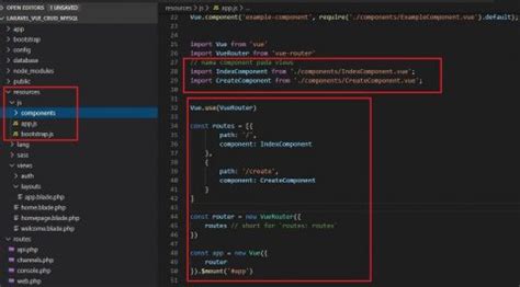 Cara Membuat Crud Menggunakan Laravel Vue js dan Mysql (Router) - Kursus Web Programming