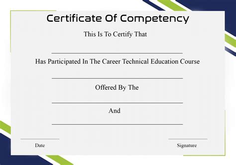 Free Sample Certificate Of Competency Templates Free Sample Certificate Of Competency Templates