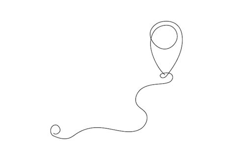 Premium Vector Continuous One Line Illustration Seamless Travel Route Map With Gps Marker Pin