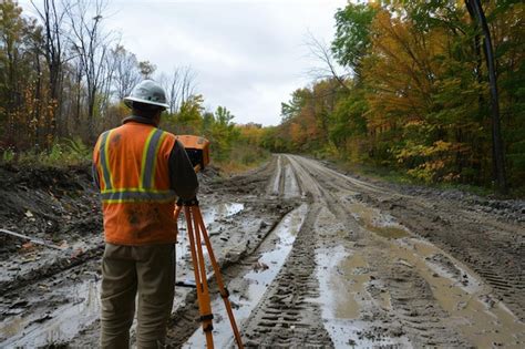 Surveying Terrain For Optimal Sewage Pipeline Rout Generative Ai Premium Ai Generated Image