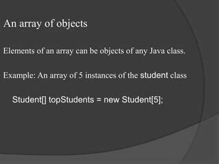 Arrays In JAVA Ppt Programming Languages Computing