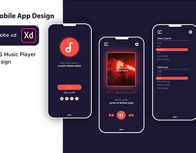 IOS Music Player UI UX Behance