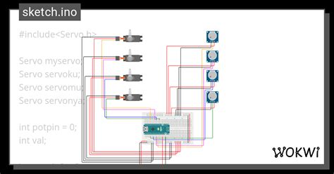 Okzg9 Robotlengan4sendipotensiometer Wokwi Esp32 Stm32 Arduino