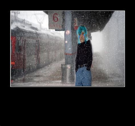 Create Meme Rain Train Station Train At Night In Winter Rain