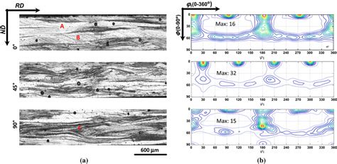 Microstructure And Texture After Cold Rolling A Optical Micrographs Of Download Scientific