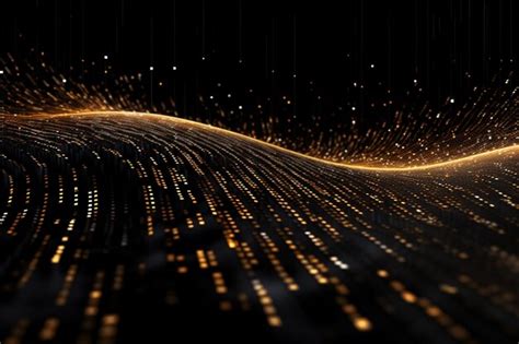 Premium Photo Generative Ai Image Of Abstract Modern Technology Background With Golden Waves