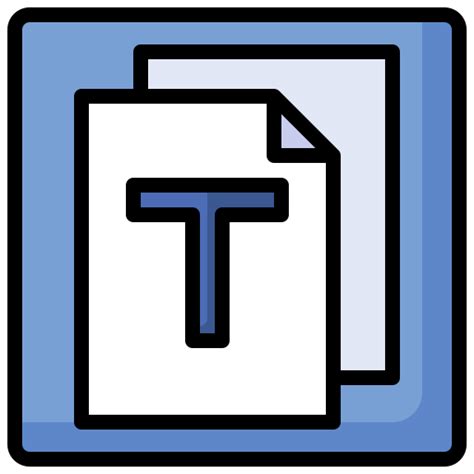 Text Surang Lineal Color Icon