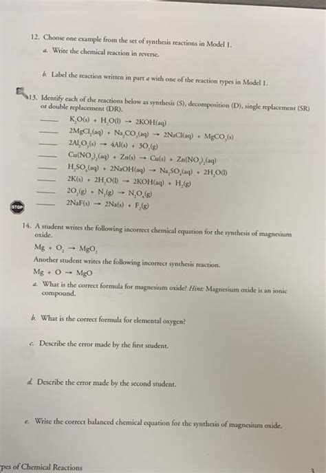 Solved 12 Choose One Example From The Set Of Synthesis Chegg Com
