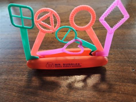 Vintage Mr Bubbles Swiss Bubble Blower 6 Different Shaped Wands Ebay