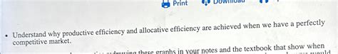 Solved Understand Why Productive Efficiency And Allocative