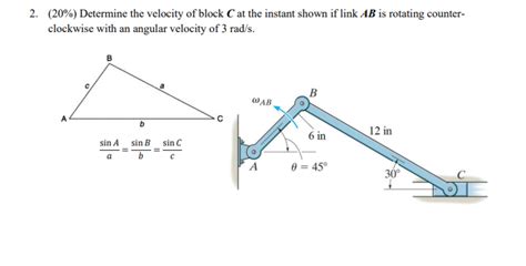 Solved Determine The Velocity Of Block C At The Chegg