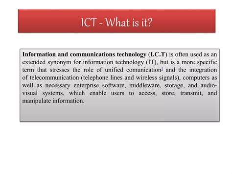 Information And Comunication Technologies Pptx Internet Computing