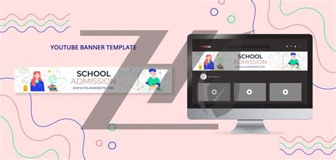 دانلود فایل لایه باز بنر کانال یوتیوب آموزش و مدرسه دانلود رایگان