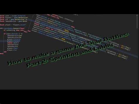 How to make a game like slap battles- Roblox Studio Tutorial! Part Two: Sprinting and Lobby ...