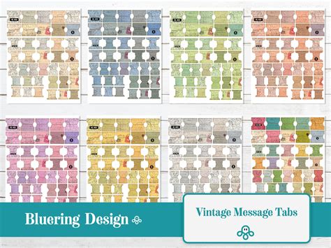 Vintage Message Tabs Digital Junk Journal Printable Etsy