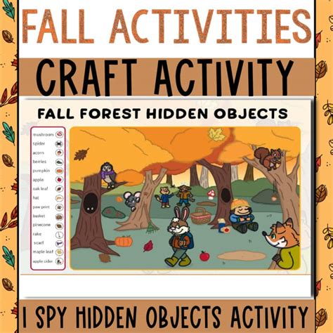 Fall I Spy Hidden Objects Activity Autumn Vocabulary And Visual