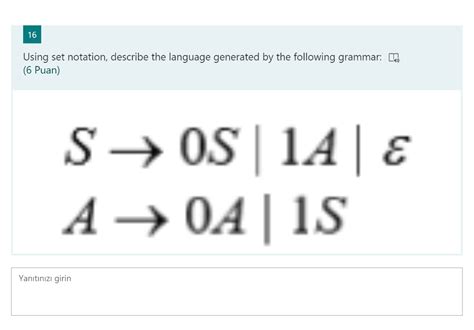 solved 16 using set notation describe the language