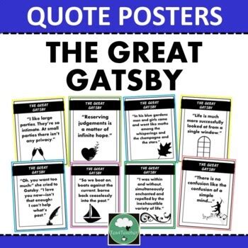 The Great Gatsby Quote Posters By Tea4teacher Tpt