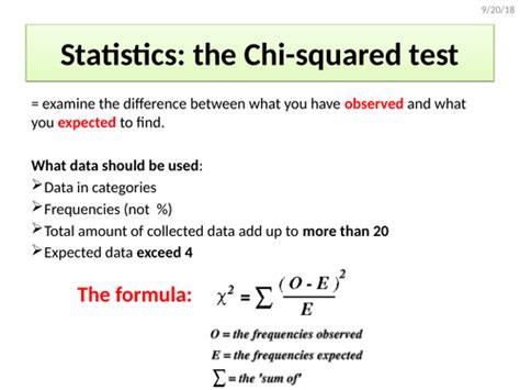 Chi Squared A Level Geography Statistics Teaching Resources