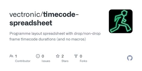 Github Vectronic Timecode Spreadsheet Programme Layout Spreadsheet With Drop Non Drop Frame