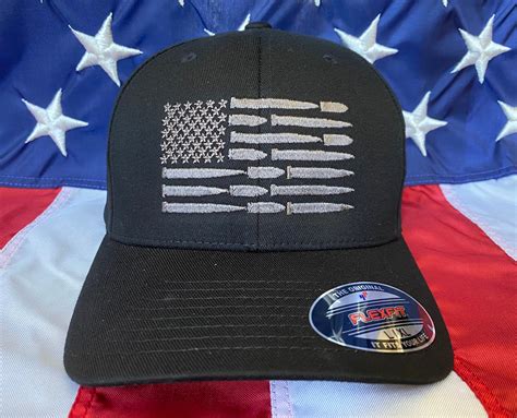 Bullet American Flag Hat Bullets Embroidered Hat Bullet Flag Hat