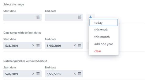 daterange picker vaadin add on directory