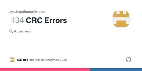 Crc Errors · Issue 34 · Syssi Esphome Jk Bms · Github