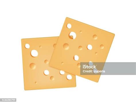 치즈 조각은 현실적입니다 아침 식사 또는 샌드위치를위한 얇게 썬 체다 또는 에담 스위스 치즈 치즈에 대한 스톡 벡터 아트 및 기타 이미지 Istock