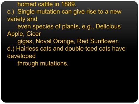 Theory Of Evolution Through Mutation Of Hugo De Vries PPTX